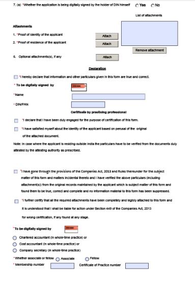 Form DIR 5 for Surrender of DIN - StartupSeven | Provenience